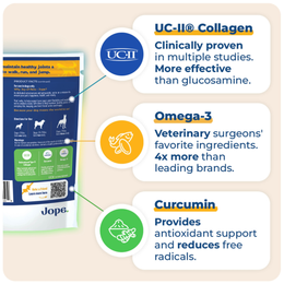 Jope Hip & Joint Chews | Natural UC-II Collagen + Omega-3 + Curcumin ...