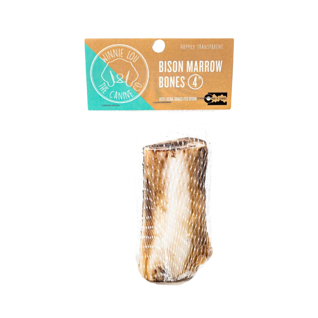 Winnie Lou Bison Marrow Bone - 4" – The Organic Dog Shop